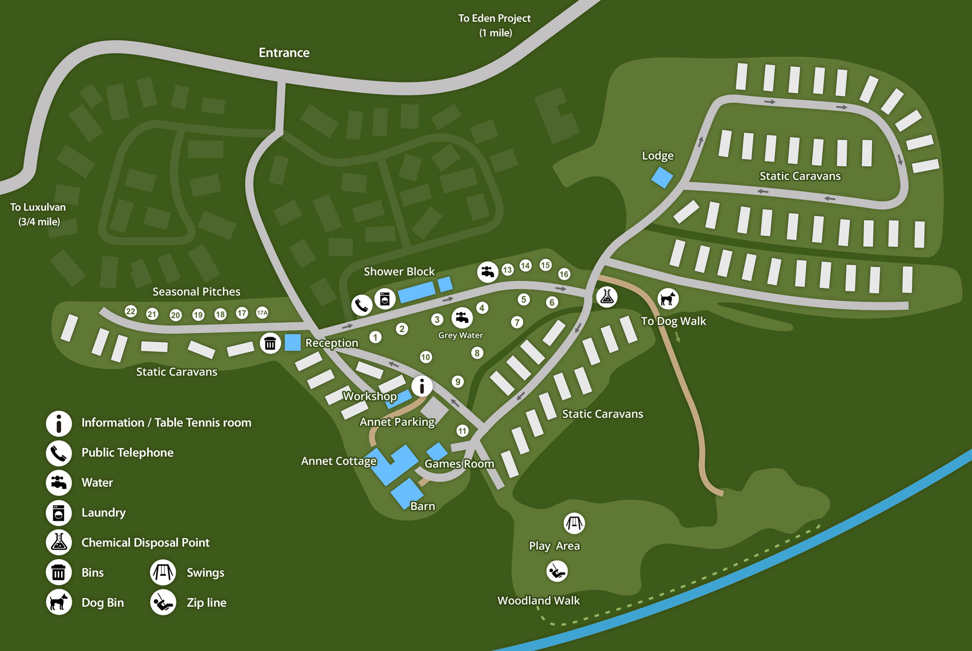 Croft Farm Holiday Park plan